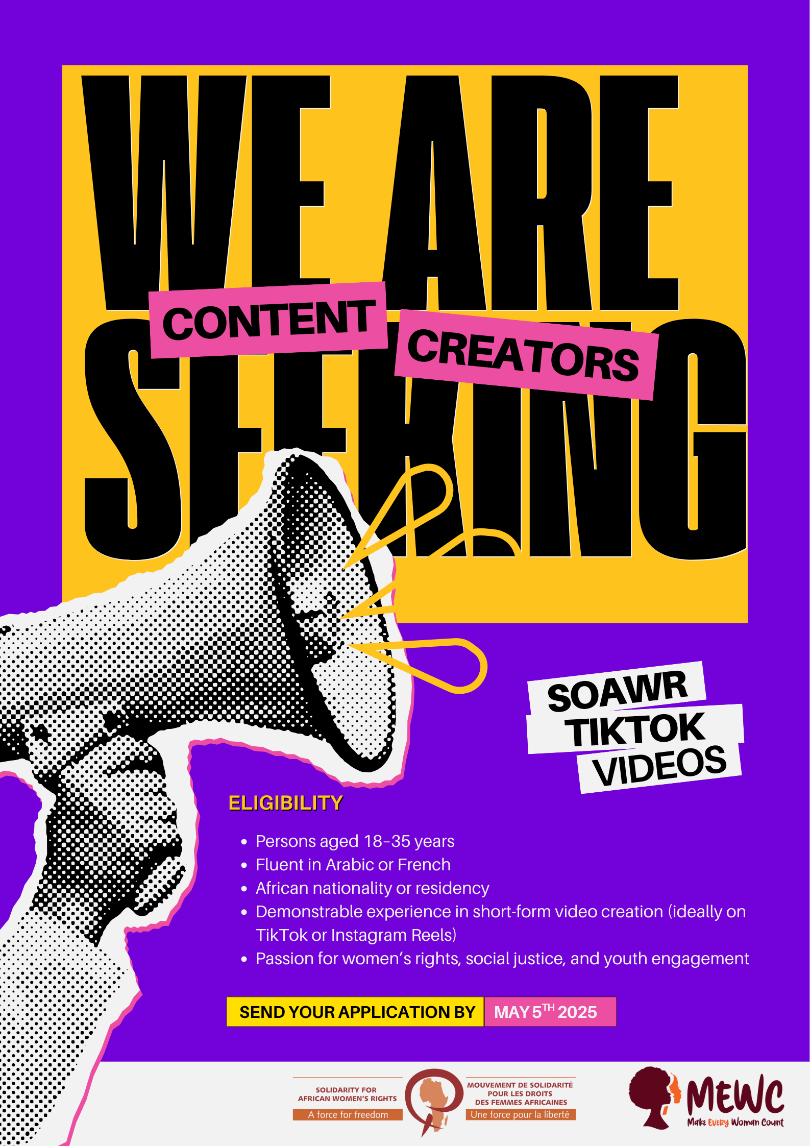 We are looking for Arabic & French content creators! – SOAWR